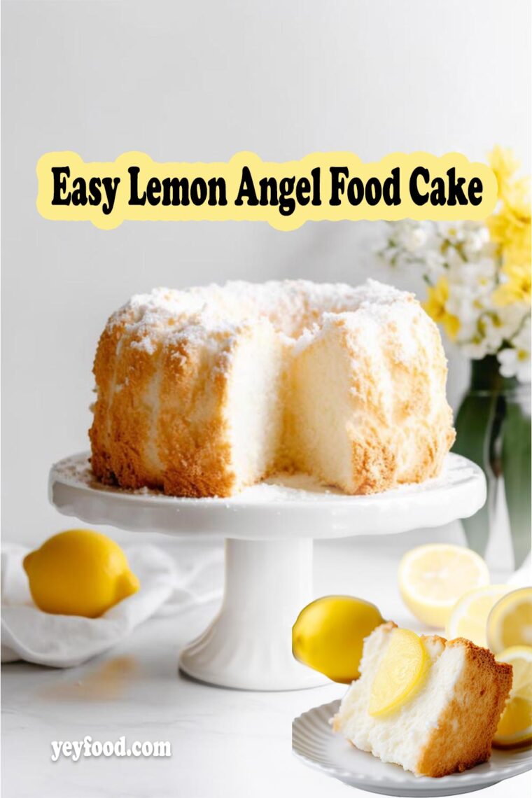 Easy Lemon Angel Food Cake - Yeyfood.com: Recipes, cooking tips, and ...