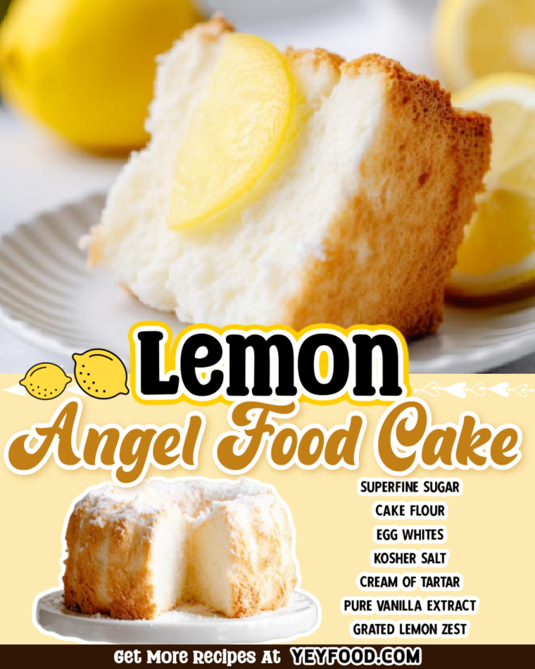 Easy Lemon Angel Food Cake - Yeyfood.com: Recipes, cooking tips, and ...