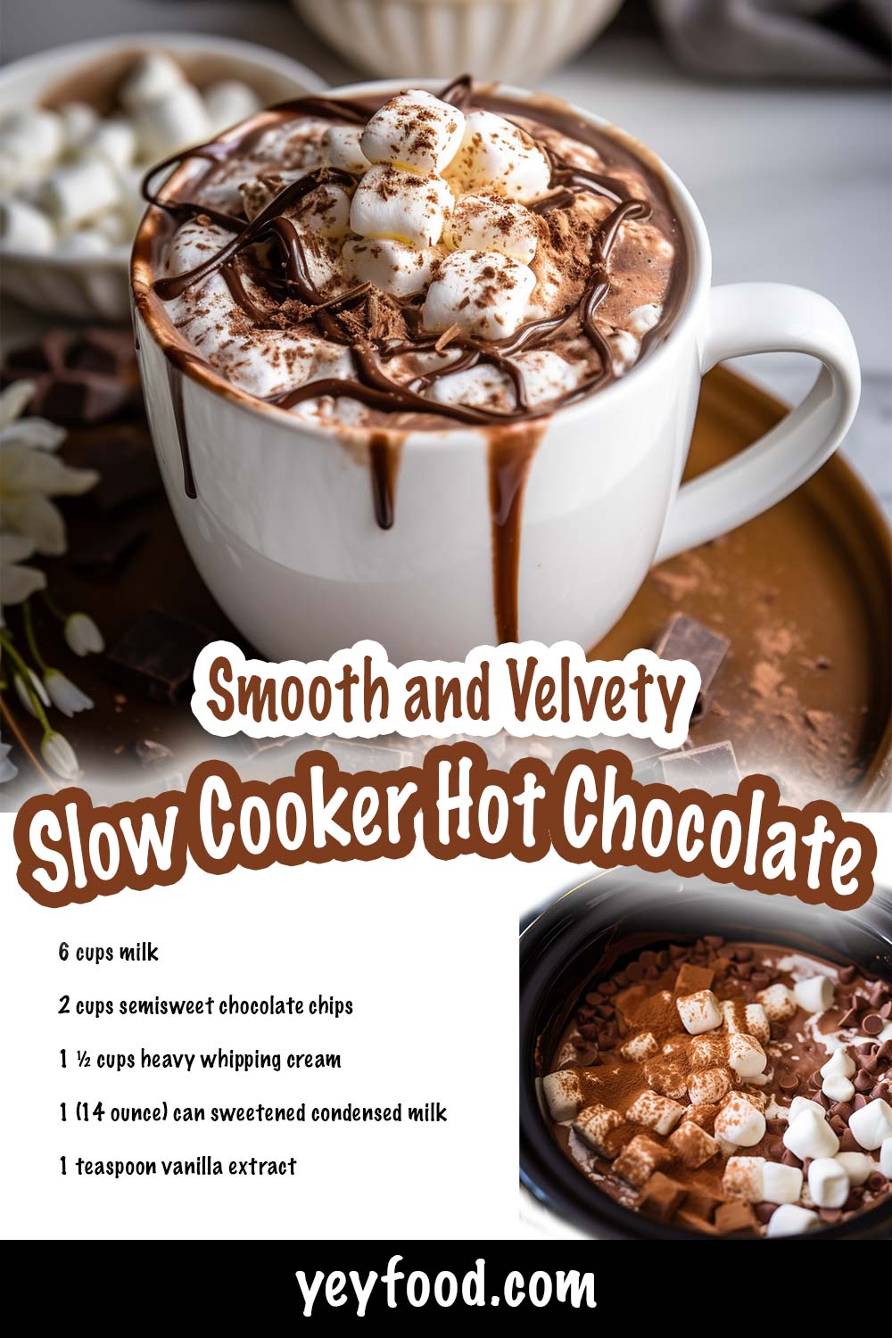 Slow Cooker Hot Chocolate - Yeyfood.com: Recipes, cooking tips, and ...