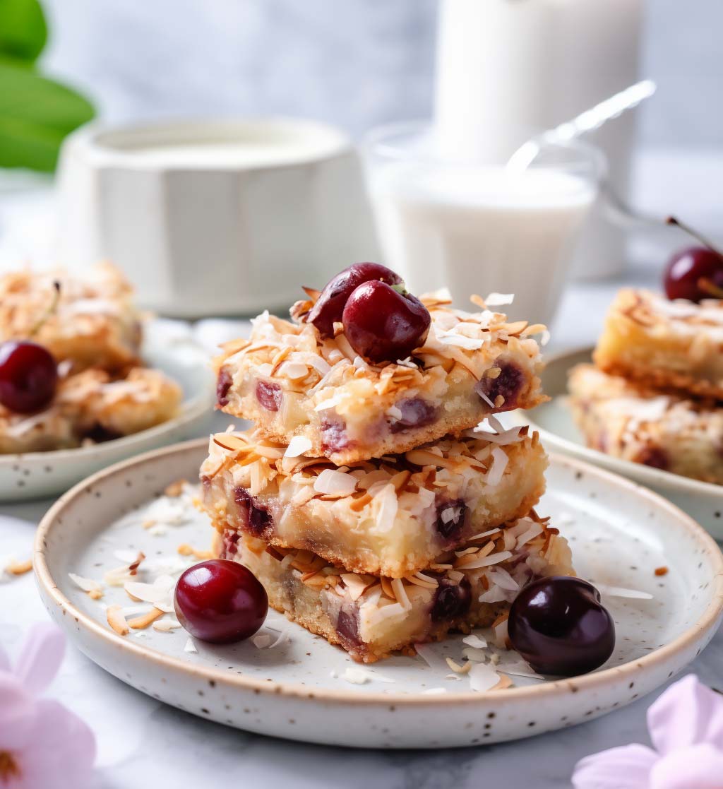 Coconut Cherry Magic Bars - Yeyfood.com: Recipes, cooking tips, and ...
