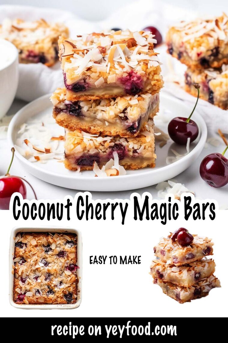 Coconut Cherry Magic Bars - Yeyfood.com: Recipes, cooking tips, and ...