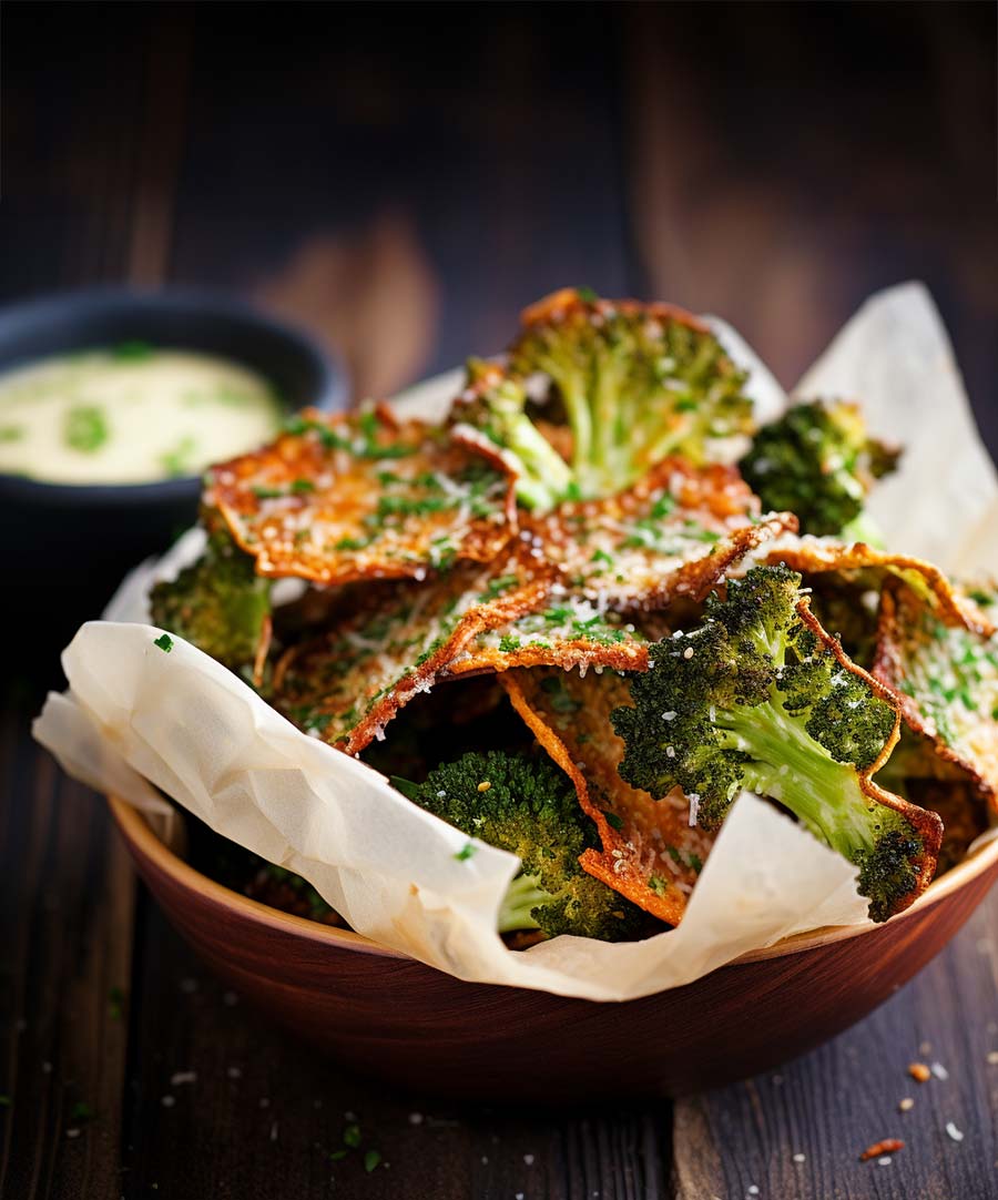 Crispy Parmesan Broccoli Chips - Yeyfood.com: Recipes, cooking tips ...