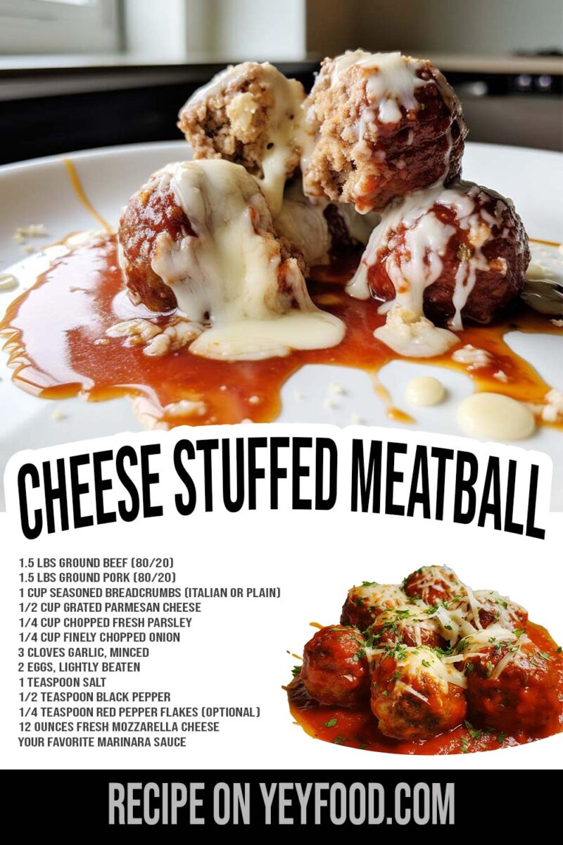 Cheese Stuffed Meatballs - Yeyfood.com: Recipes, cooking tips, and ...