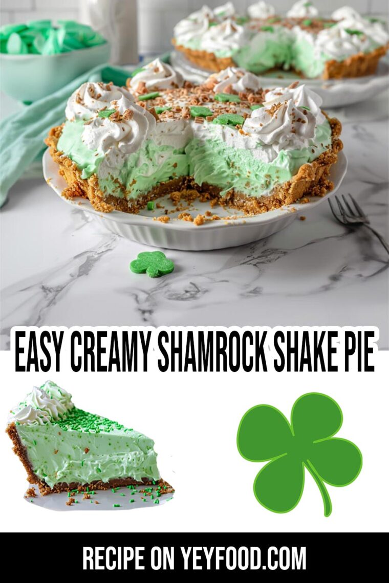 Easy Creamy Shamrock Shake Pie - Yeyfood.com: Recipes, cooking tips ...