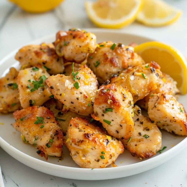 Lemon Garlic Chicken Bites