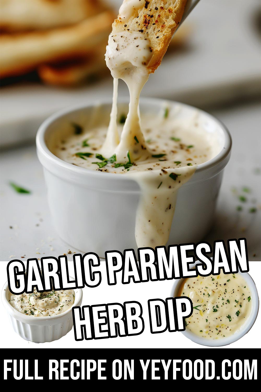 Garlic Parmesan Herb Dip - Yeyfood.com: Recipes, cooking tips, and kitchen hacks for home cooks ...