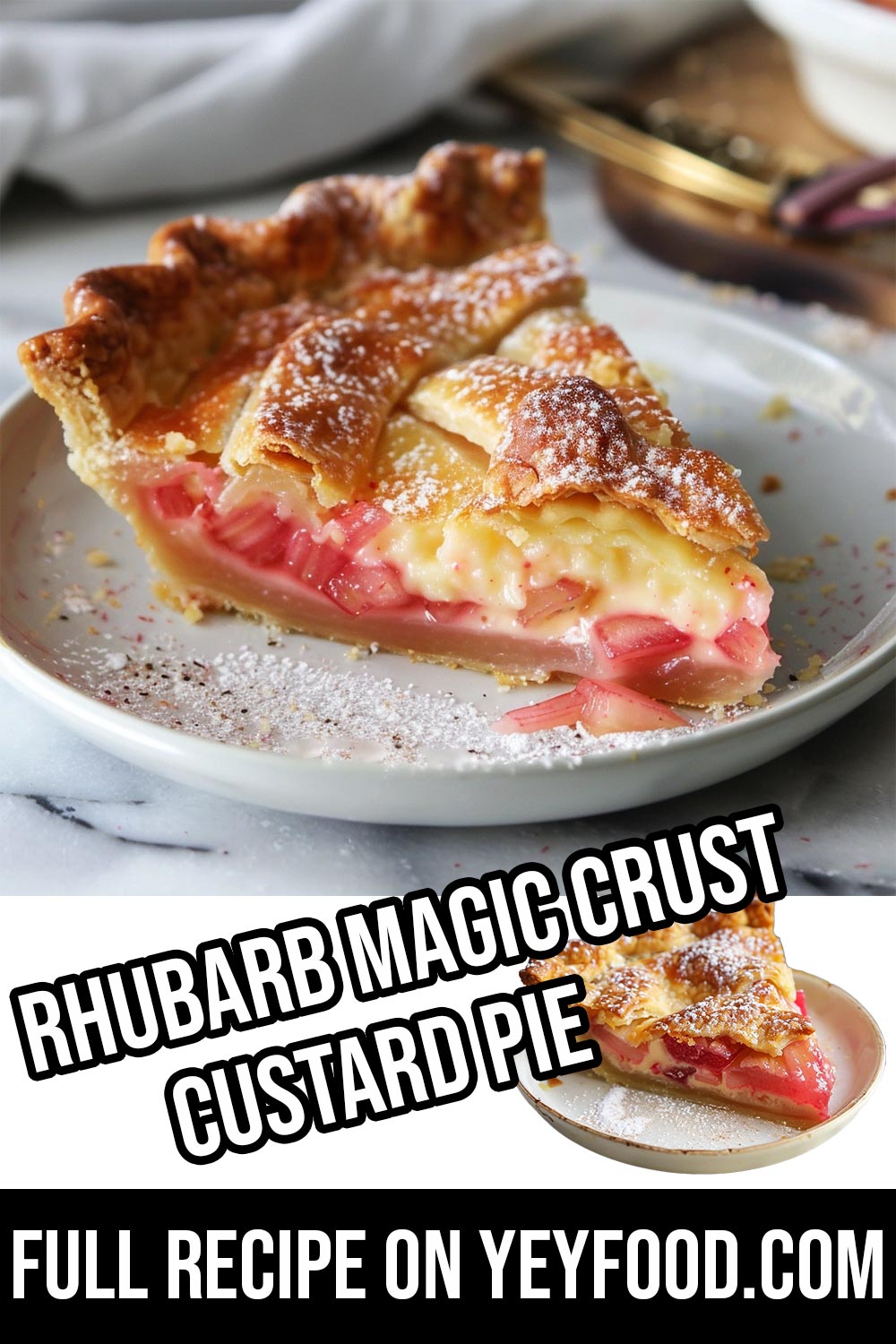 Rhubard Magic Crust Custard Pie - Yeyfood.com: Recipes, cooking tips, and kitchen hacks for home ...