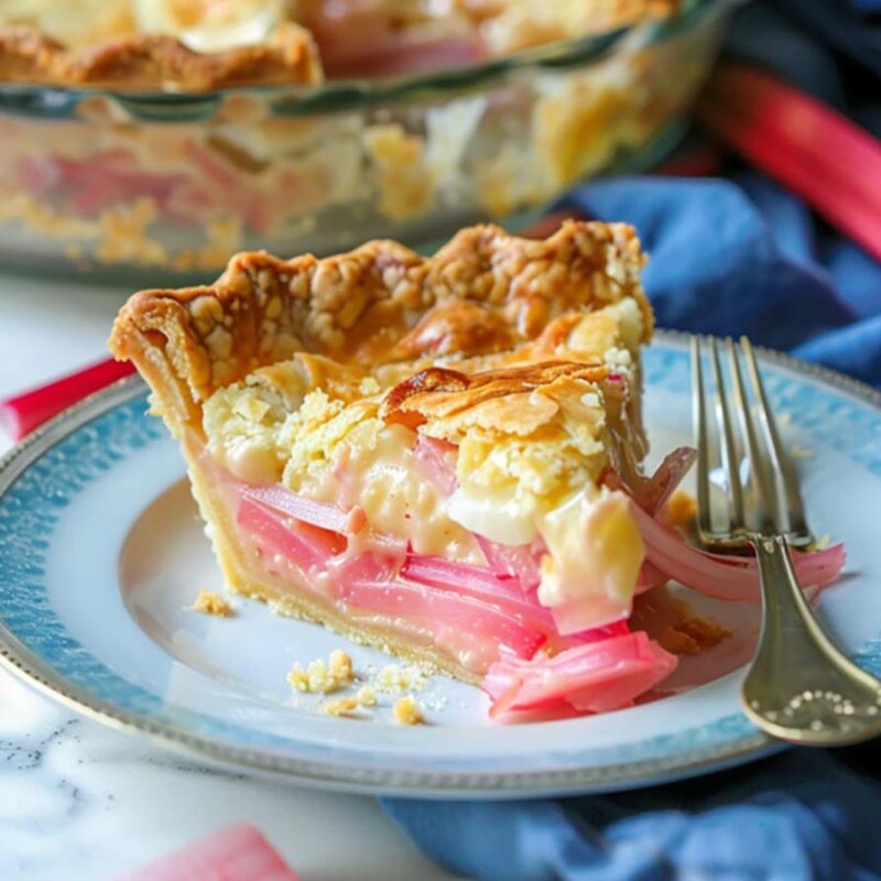 Rhubard Magic Crust Custard Pie - Yeyfood.com: Recipes, cooking tips ...
