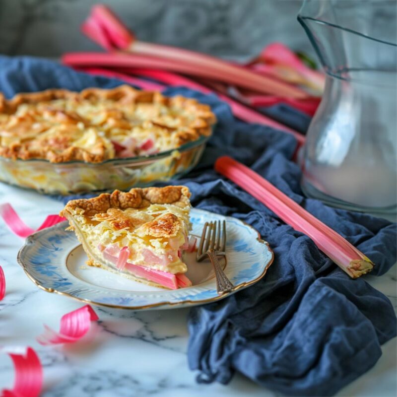 Rhubard Magic Crust Custard Pie - Yeyfood.com: Recipes, cooking tips ...