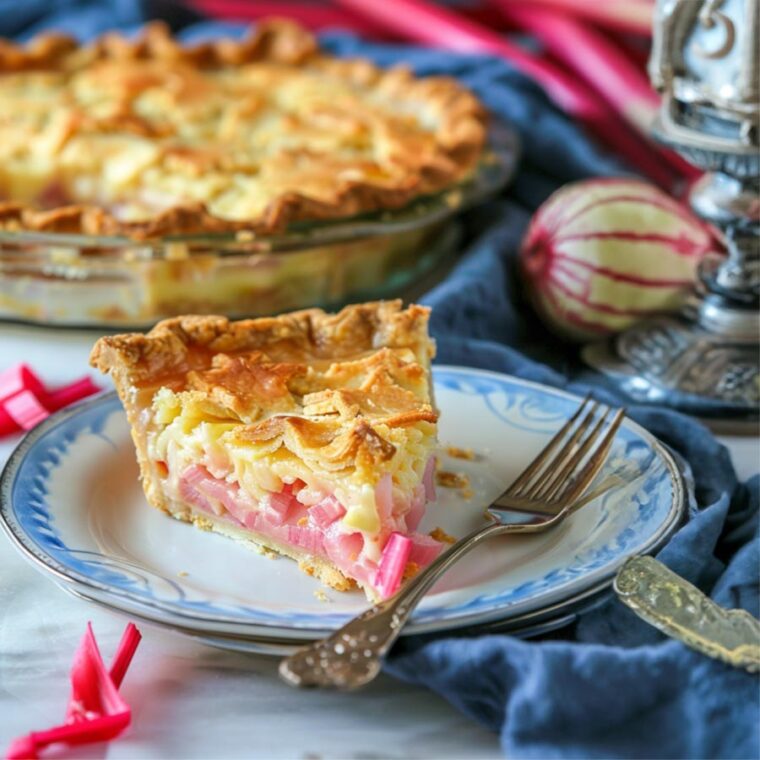 Rhubard Magic Crust Custard Pie - Yeyfood.com: Recipes, cooking tips ...