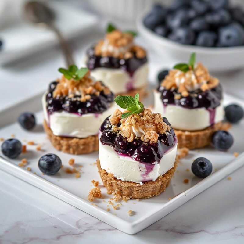 Mini Blueberry Cheesecakes - Yeyfood.com: Recipes, cooking tips, and ...