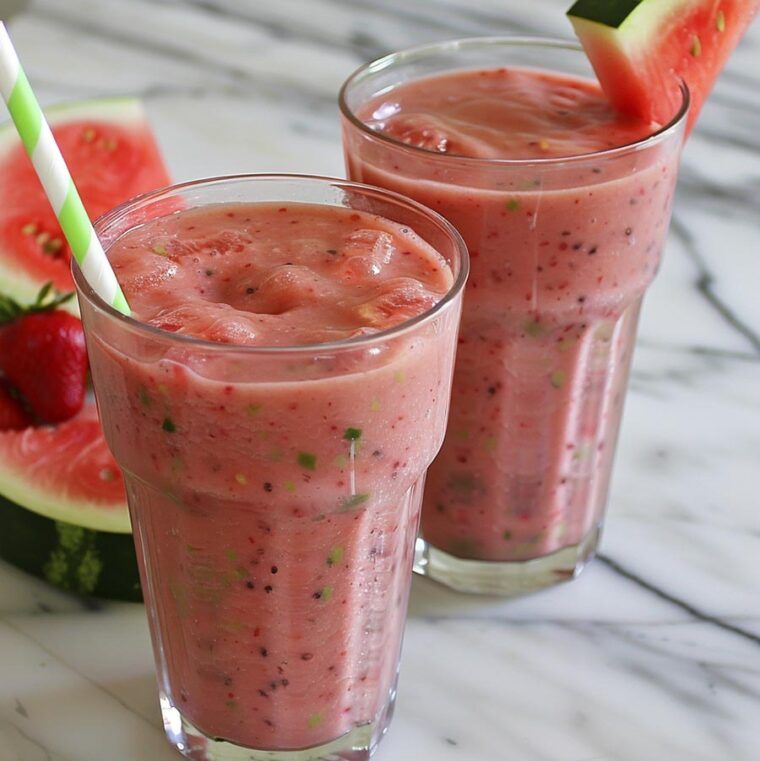 Vegan Watermelon Strawberry Smoothie - Yeyfood.com: Recipes, cooking tips, and kitchen hacks for ...