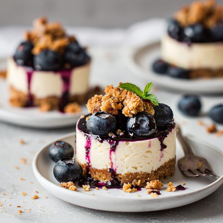 Mini Blueberry Cheesecakes - Yeyfood.com: Recipes, cooking tips, and ...