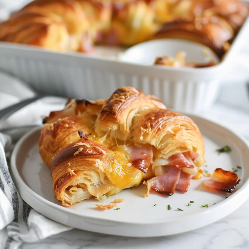 Ham & Cheese Croissant Breakfast Bake - Yeyfood.com: Recipes, cooking tips, and kitchen hacks ...