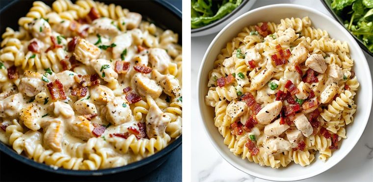 Chicken & Bacon Rotini Alfredo - Yeyfood.com: Recipes, cooking tips ...