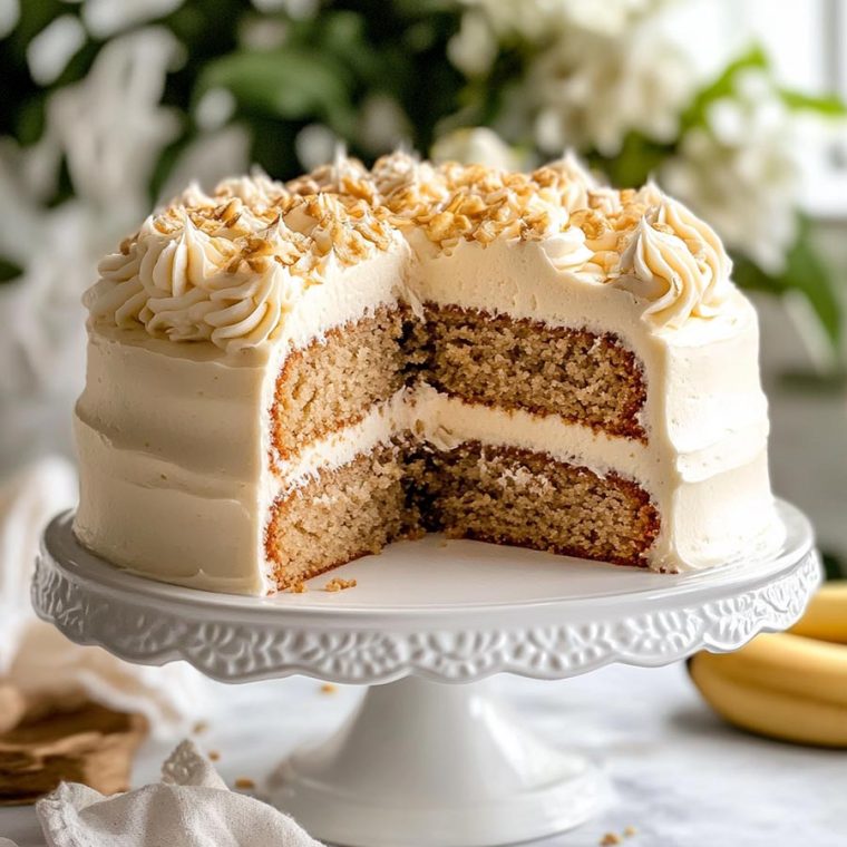 Banana Cake with Brown Butter Cream Cheese Frosting - Yeyfood.com ...