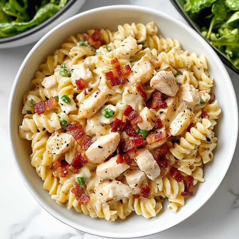 Chicken & Bacon Rotini Alfredo - Yeyfood.com: Recipes, cooking tips ...