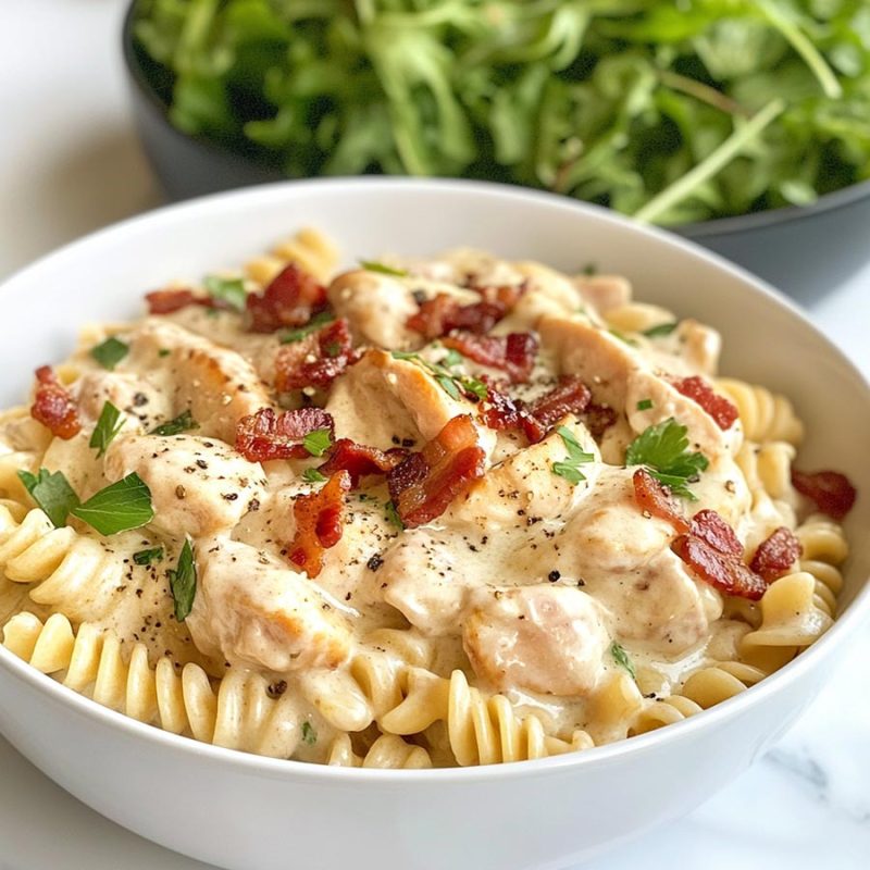 Chicken & Bacon Rotini Alfredo - Yeyfood.com: Recipes, cooking tips ...