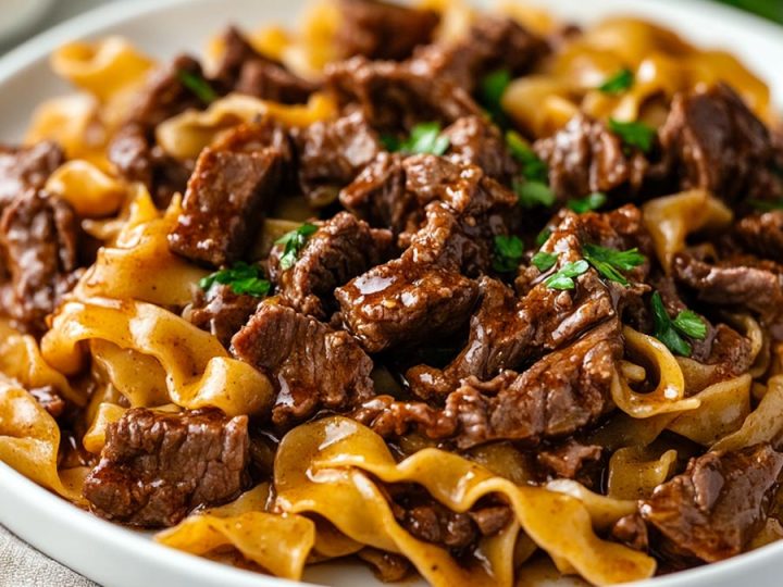 how to cook egg noodles with beef
