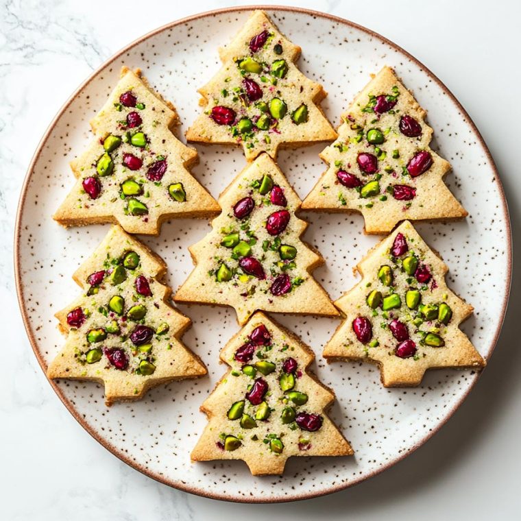 Cranberry & Pistachio Christmas Shortbread Cookies - Yeyfood.com ...