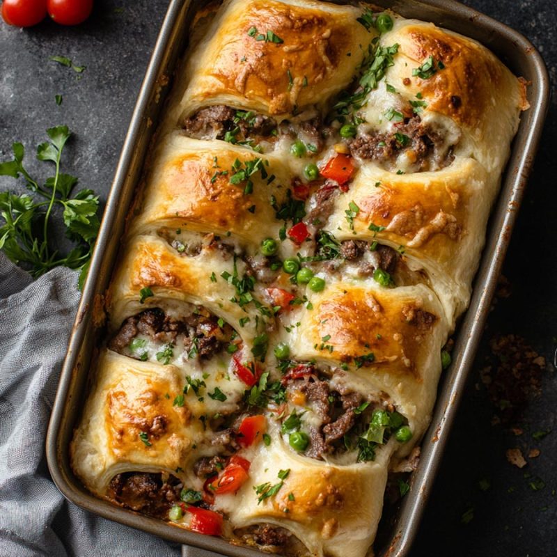 Philly Cheese Steak Crescent Bake - Yeyfood.com: Recipes, cooking tips, and kitchen hacks for ...