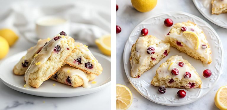 Lemon Cranberry Scones with Lemon Glaze - Yeyfood.com: Recipes, cooking tips, and kitchen hacks ...