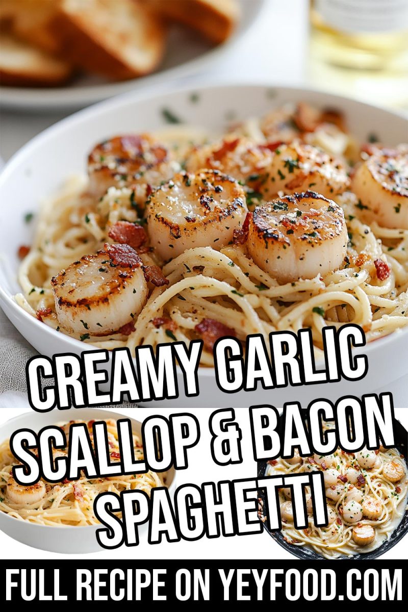 Creamy Garlic Scallop & Bacon Spaghetti - Yeyfood.com: Recipes, cooking ...