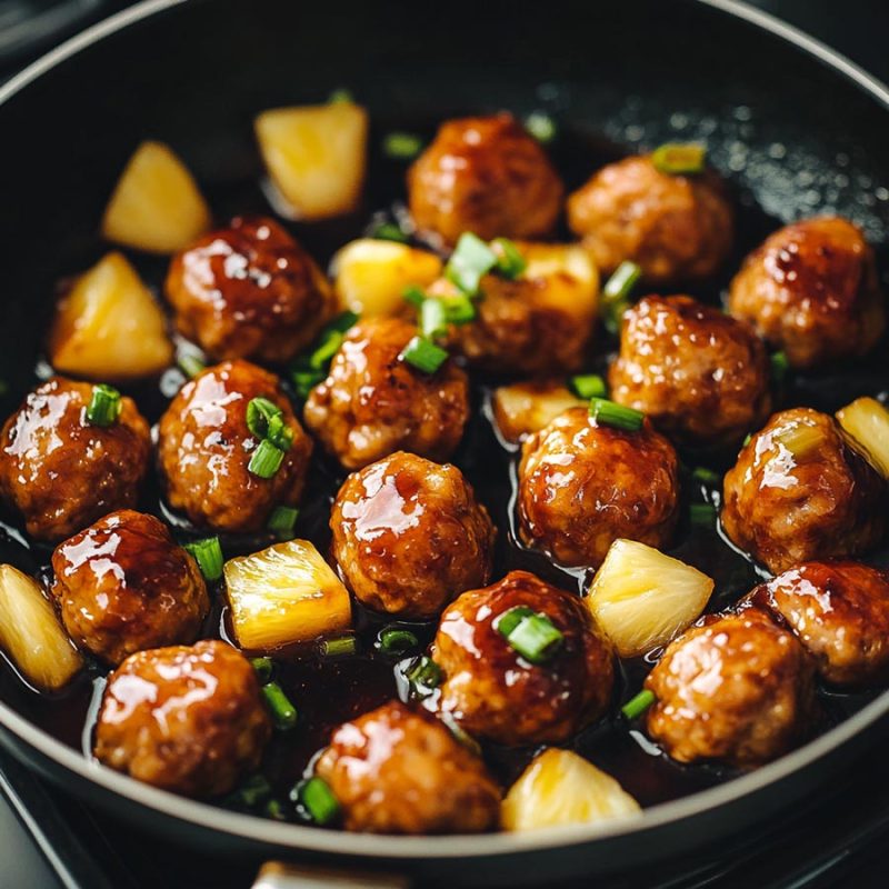 Pineapple Teriyaki Chicken Meatballs - Yeyfood.com: Recipes, cooking ...