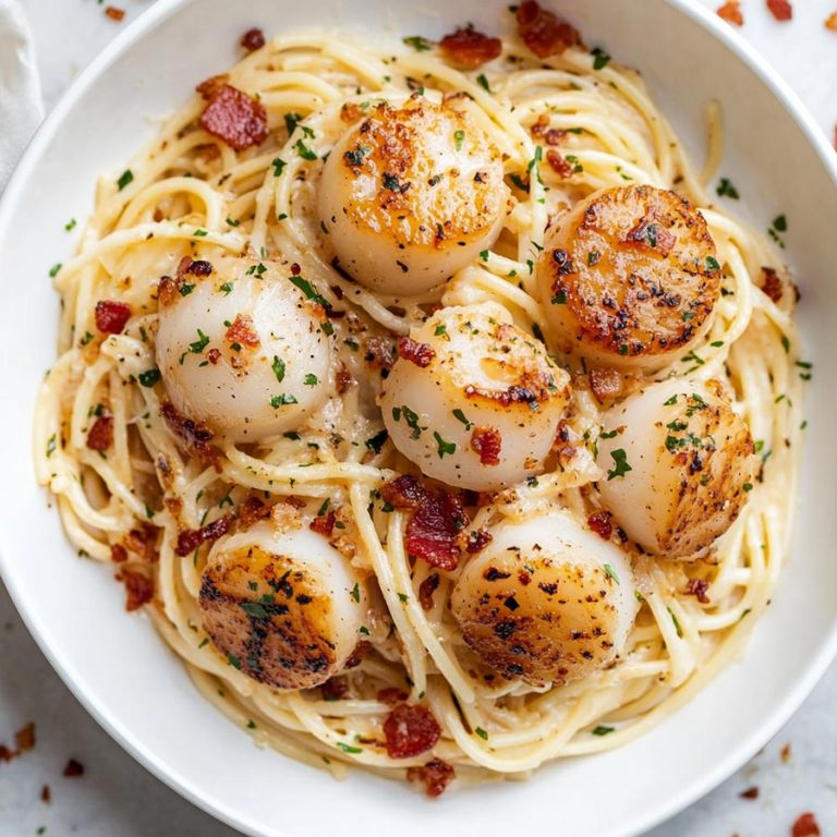 Creamy Garlic Scallop & Bacon Spaghetti - Yeyfood.com: Recipes, cooking ...