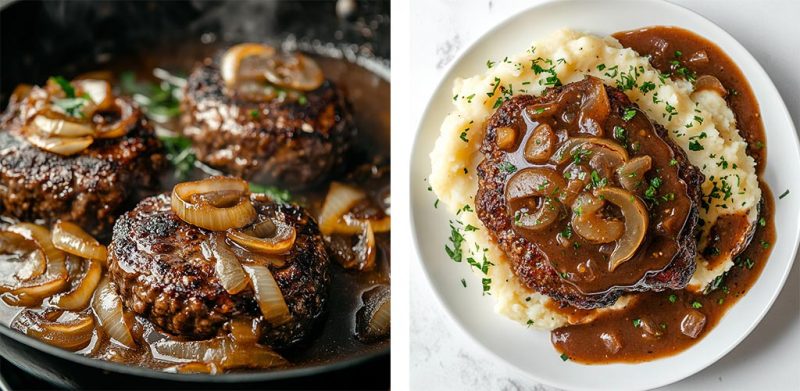 Salisbury Steak - Yeyfood.com: Recipes, cooking tips, and kitchen hacks ...