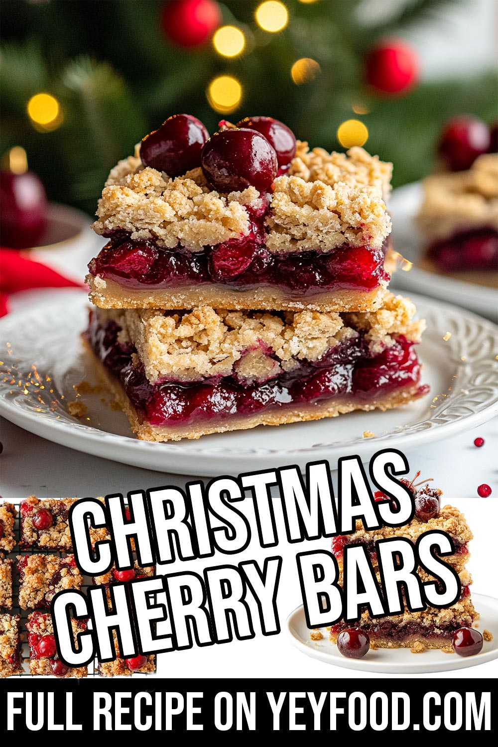 Christmas Cherry Bars - Yeyfood.com: Recipes, cooking tips, and kitchen ...