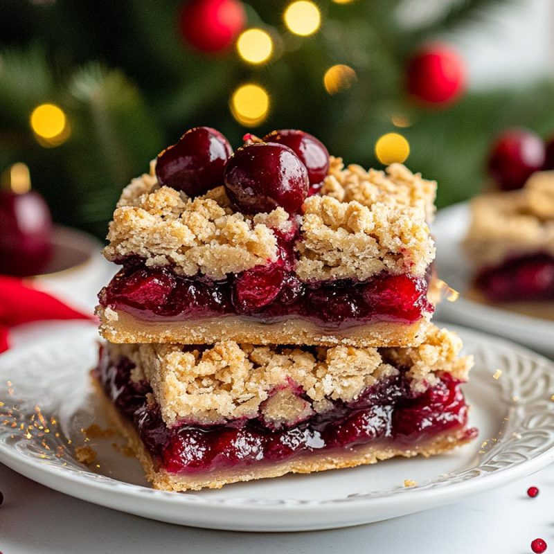 Christmas Cherry Bars - Yeyfood.com: Recipes, cooking tips, and kitchen ...