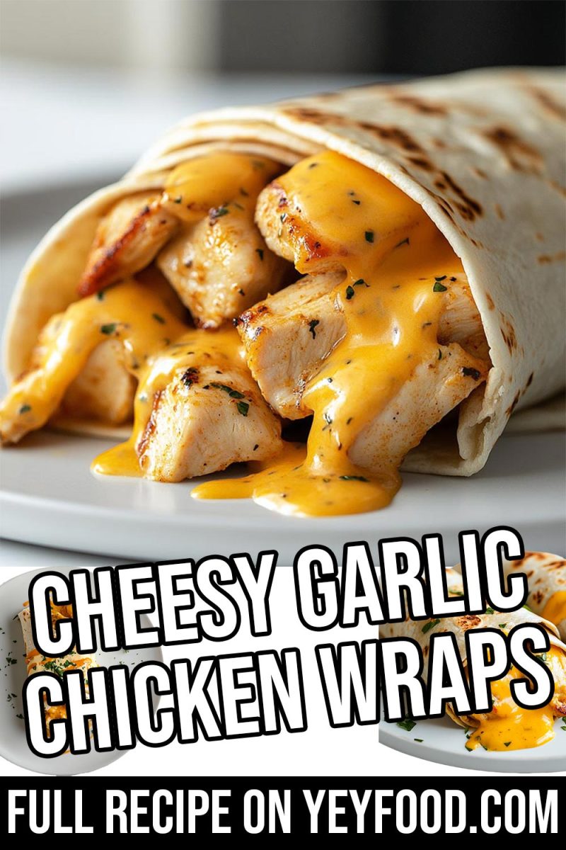 Cheesy Garlic Chicken Wraps - Yeyfood.com: Recipes, cooking tips, and ...