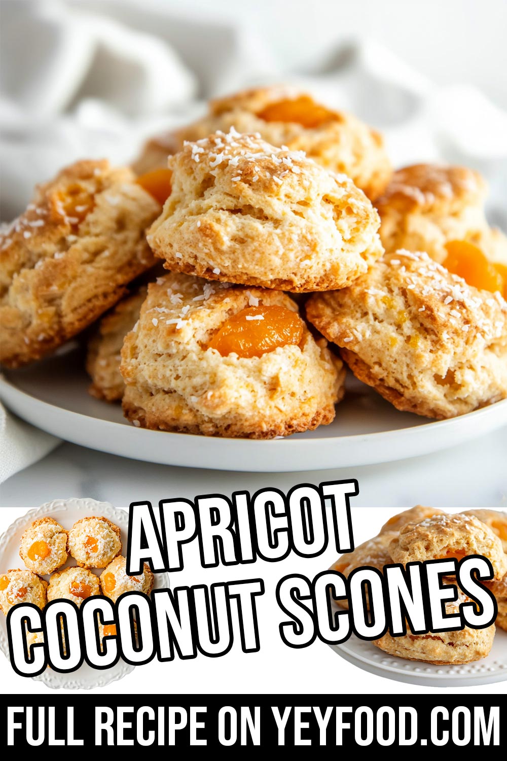 Apricot Coconut Scones - Yeyfood.com: Recipes, cooking tips, and ...