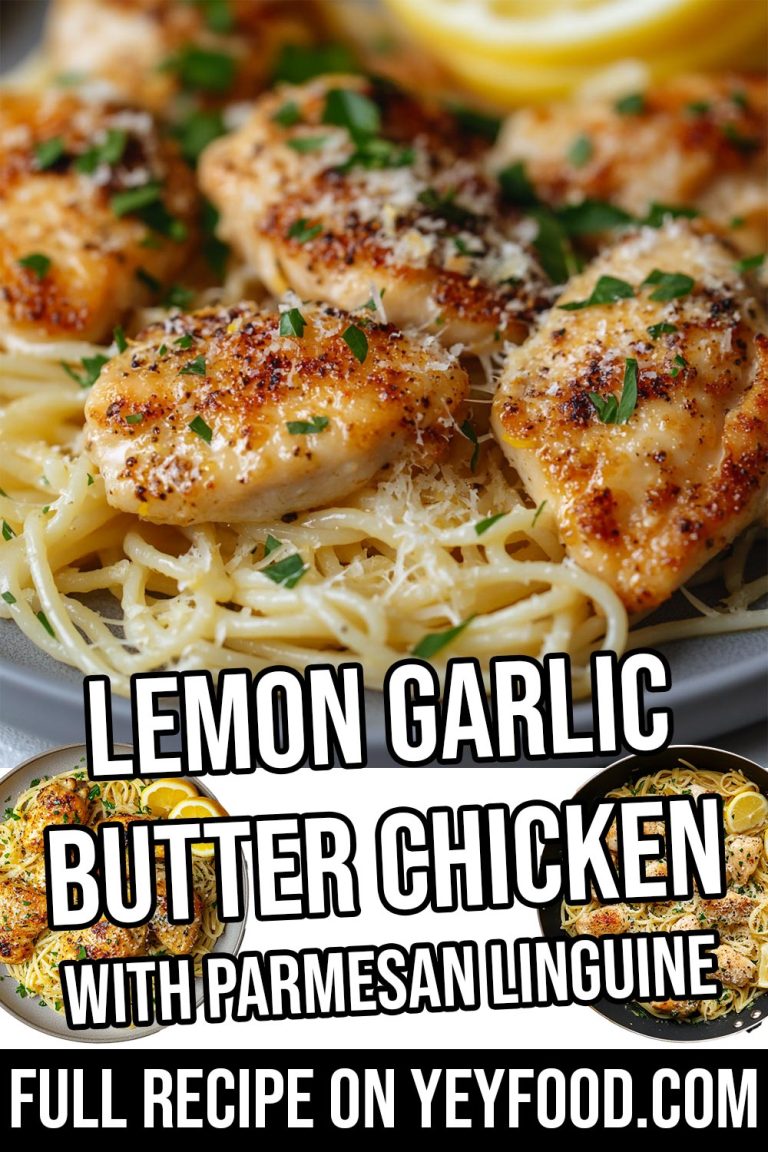Lemon Garlic Butter Chicken with Parmesan Linguine - Yeyfood.com ...