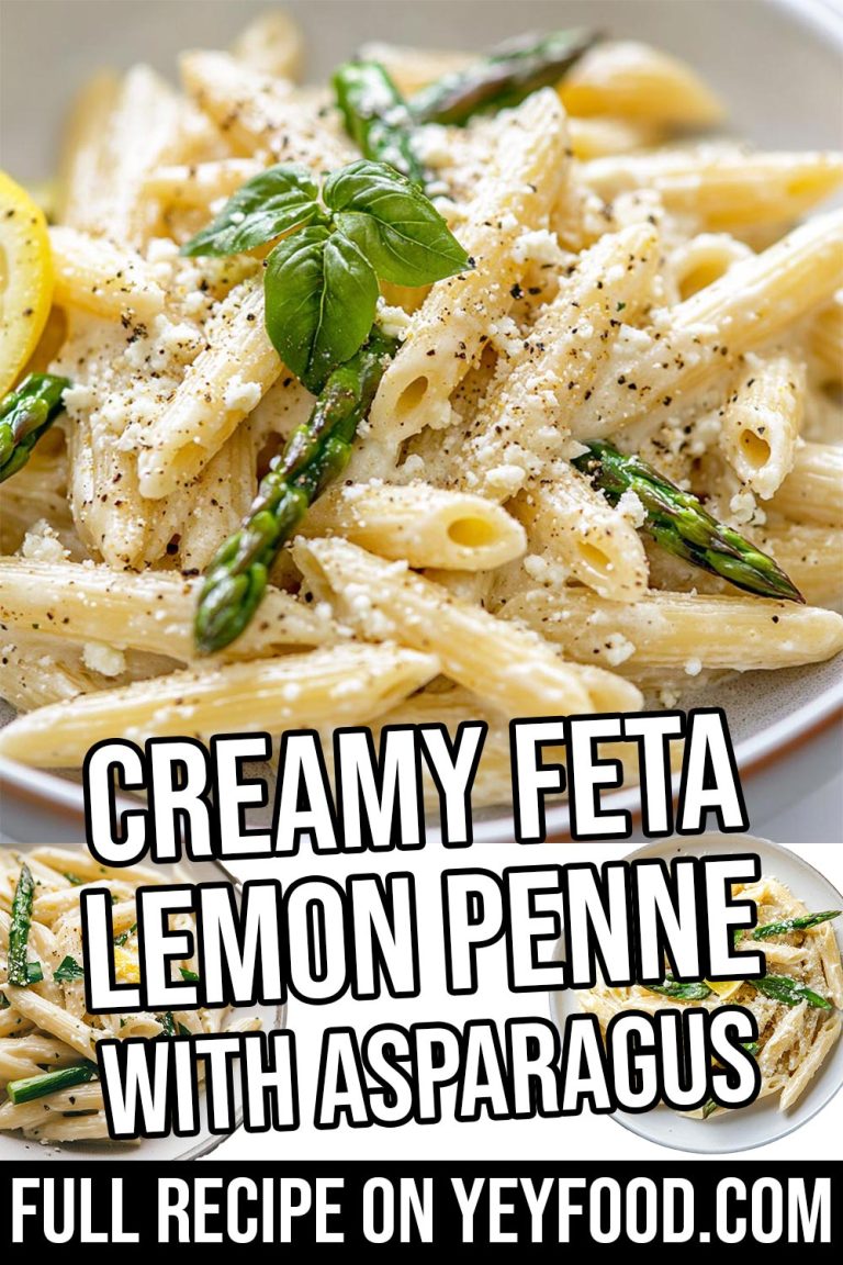 Creamy Feta-Lemon Penne with Asparagus - Yeyfood.com: Recipes, cooking ...
