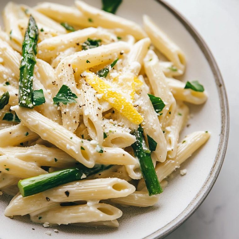 Creamy Feta-Lemon Penne with Asparagus - Yeyfood.com: Recipes, cooking ...