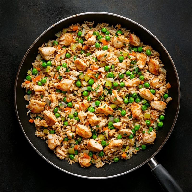 Crispy Garlic Chicken Fried Rice - Yeyfood.com: Recipes, cooking tips ...