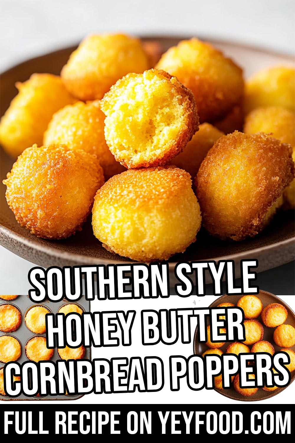 Southern Style Honey Butter Cornbread Poppers - Yeyfood.com: Recipes ...
