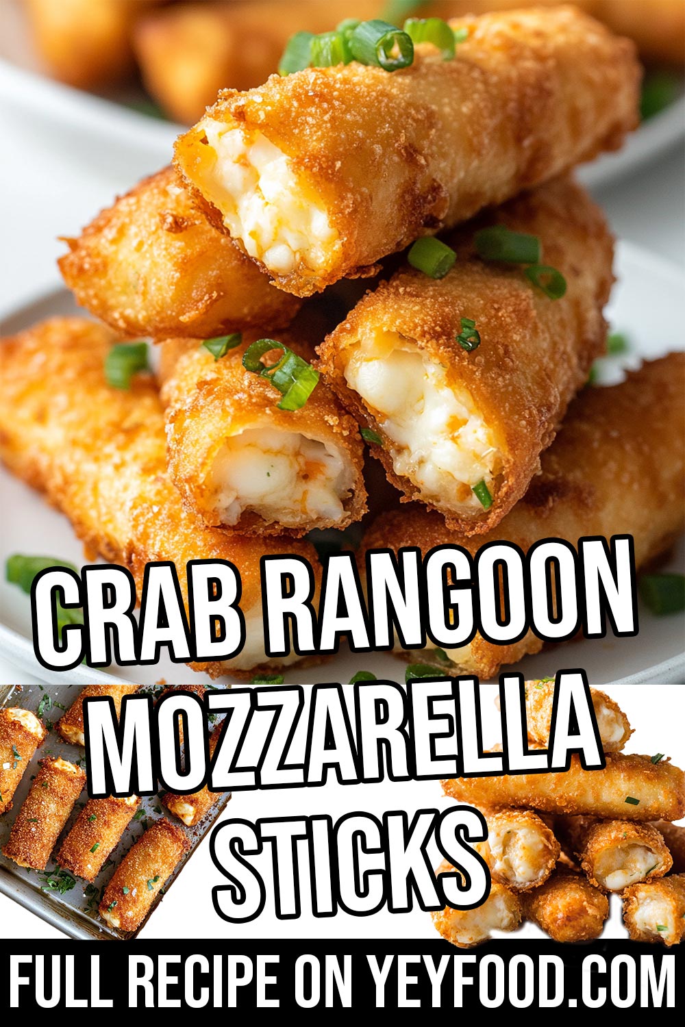 Crab Rangoon Mozzarella Sticks - Yeyfood.com: Recipes, cooking tips, and kitchen hacks for home ...