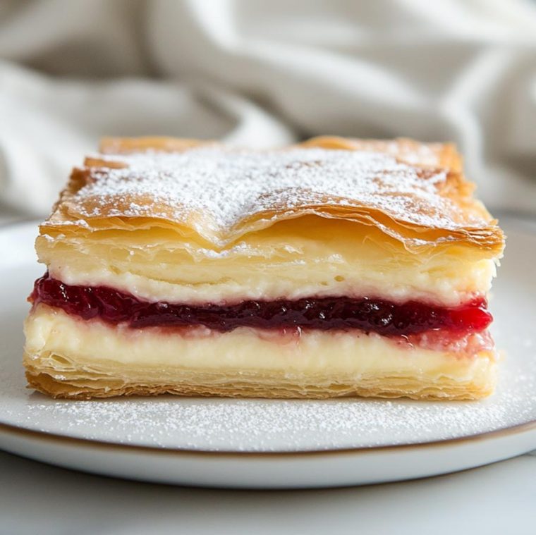 Vanilla Custard Cherry Slice - Yeyfood.com: Recipes, cooking tips, and ...