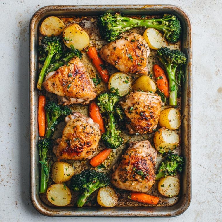 Easy Chicken Traybake with Garlic Roast Veg - Yeyfood.com: Recipes ...