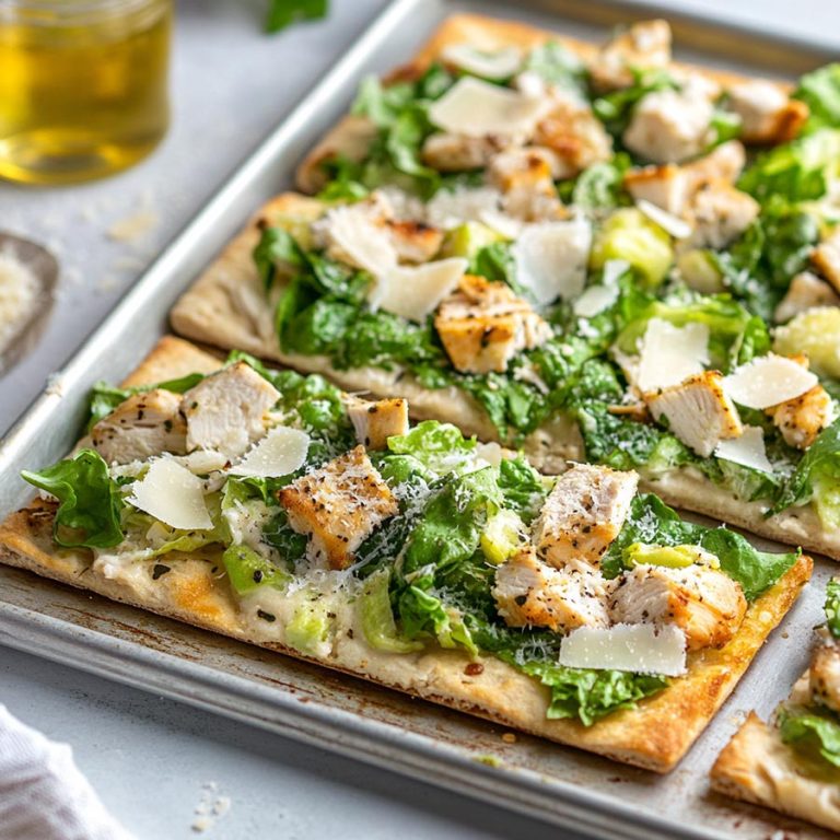 Creamy Chicken Caesar Flatbread - Yeyfood.com: Recipes, cooking tips ...