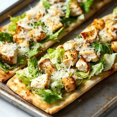 Creamy Chicken Caesar Flatbread - Yeyfood.com: Recipes, cooking tips ...