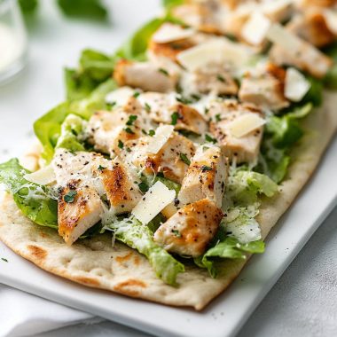 Creamy Chicken Caesar Flatbread - Yeyfood.com: Recipes, cooking tips ...