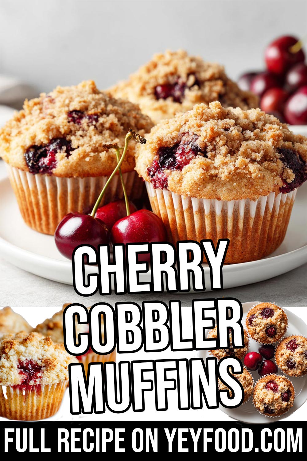 Cherry Cobbler Muffins - Yeyfood.com: Recipes, cooking tips, and kitchen hacks for home cooks of ...