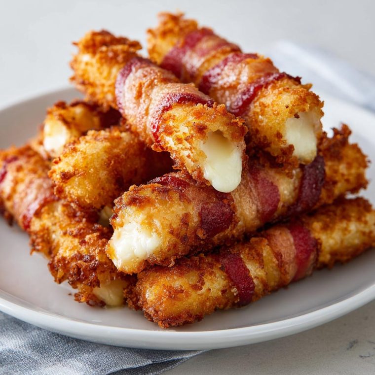 Crispy Bacon-Wrapped Mozzarella Sticks - Yeyfood.com: Recipes, cooking ...