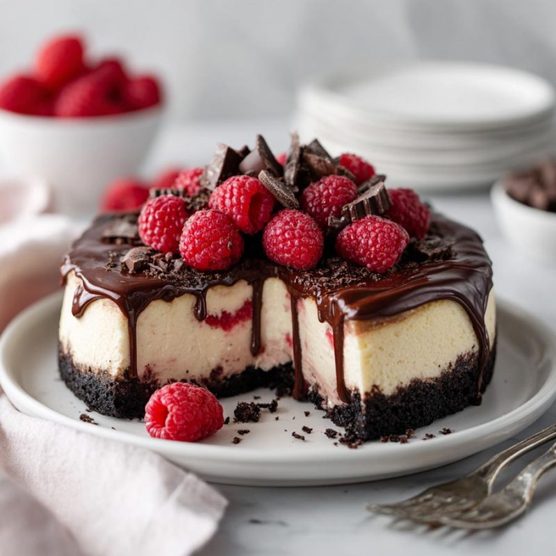 Dark Chocolate Raspberry Cheesecake - Yeyfood.com: Recipes, cooking ...