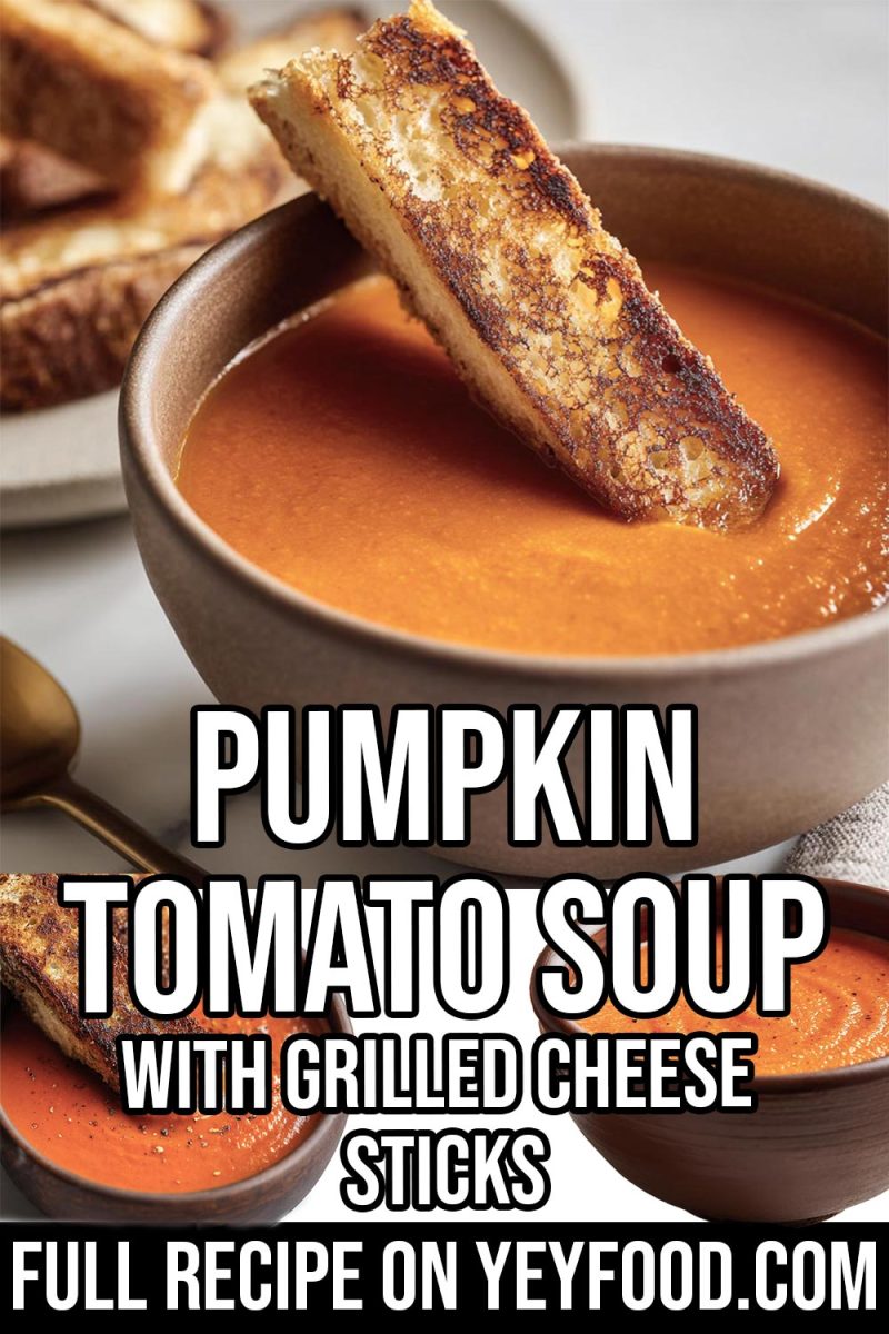 Pumpkin Tomato Soup with Grilled Cheese Sticks - Yeyfood.com: Recipes ...