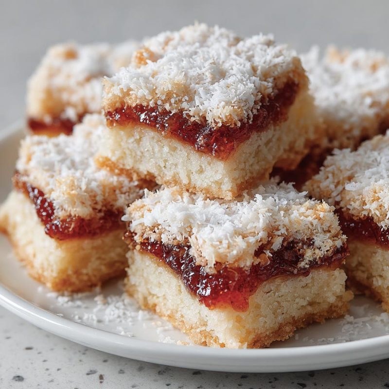 Coconut Jam Squares - Yeyfood.com: Recipes, cooking tips, and kitchen ...